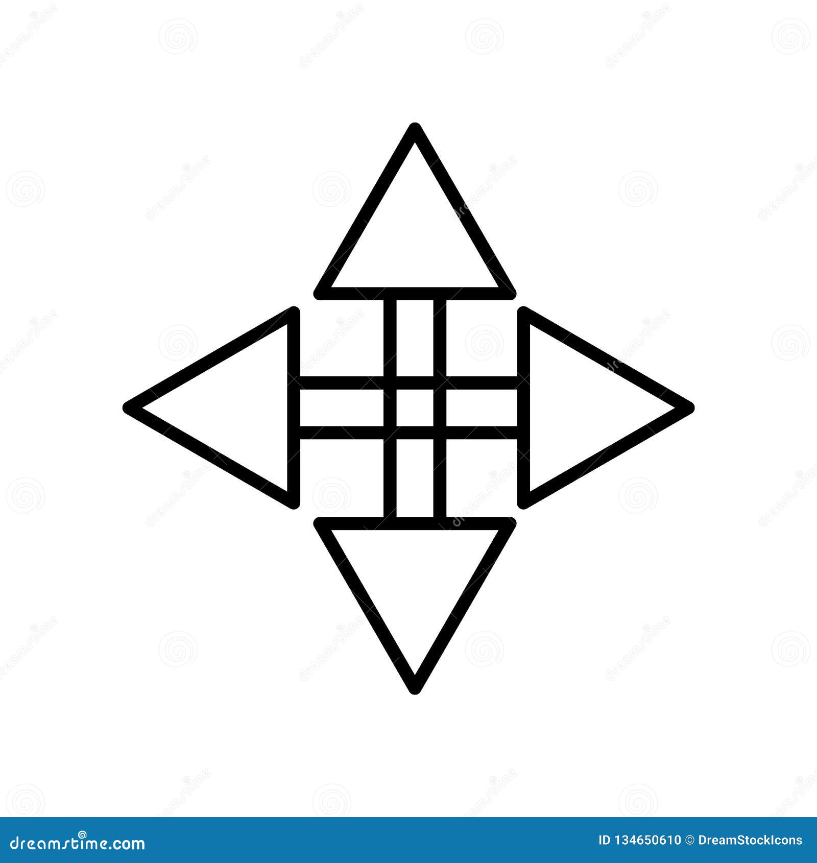 Move Icon Vector Isolated on White Background, Move Sign , Line or ...