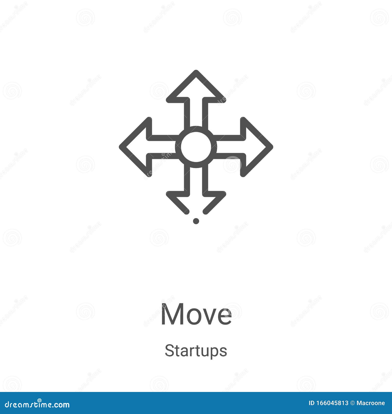 Move Icon Vector from Startups Collection. Thin Line Move Outline Icon ...