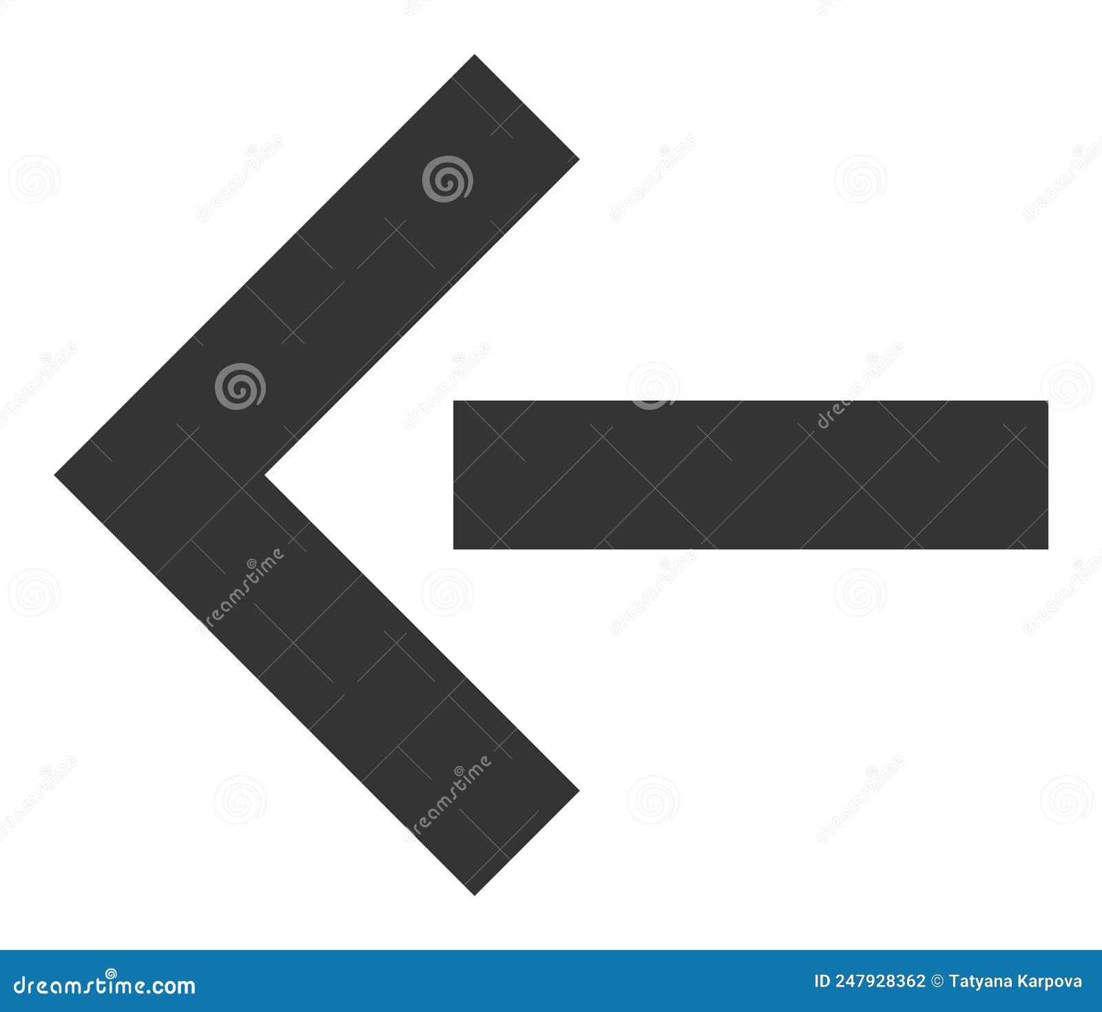 Move Left Vector Icon Flat Illustration Stock Vector - Illustration of ...
