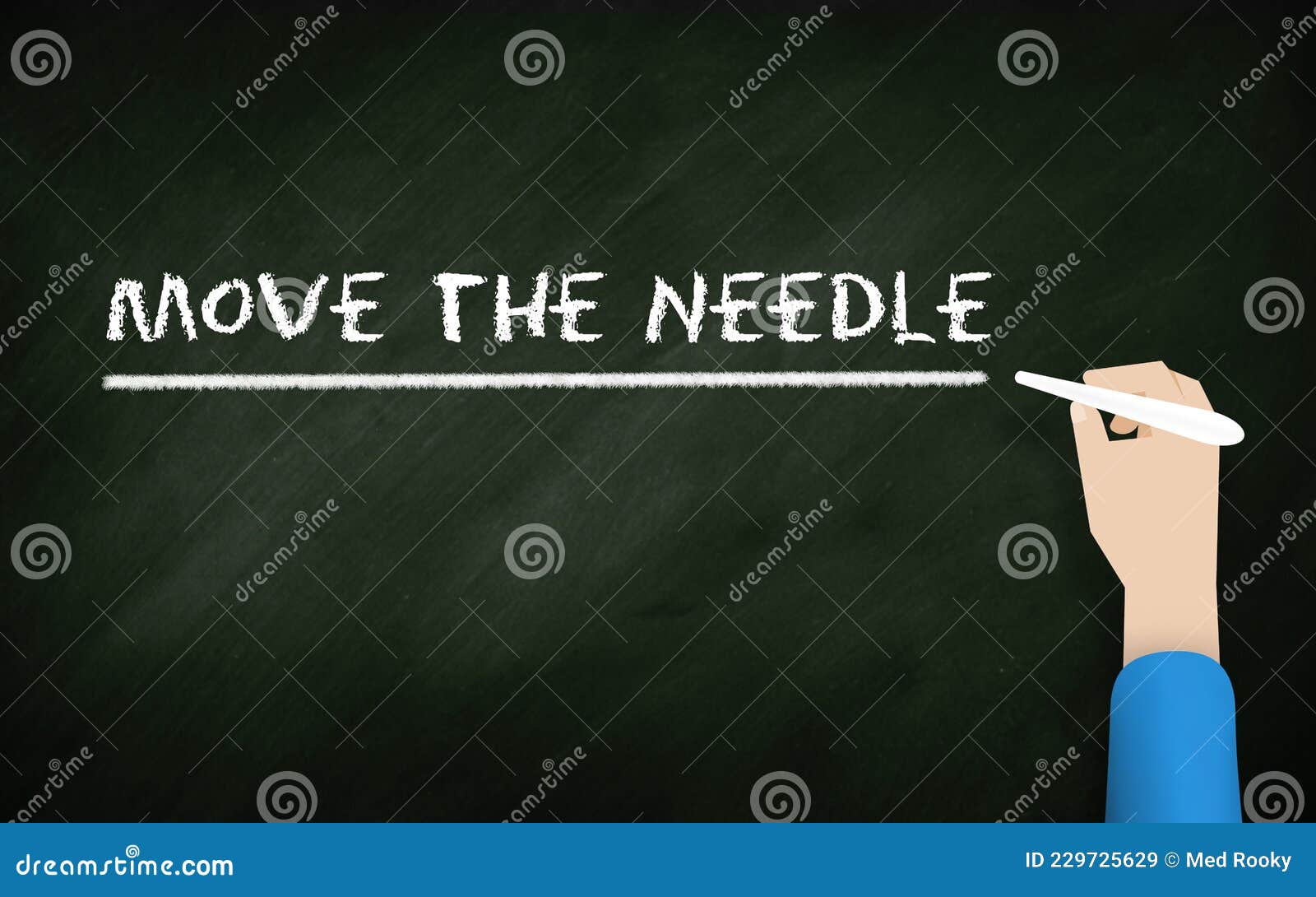 Move the Needle. Business Word Hand Writing on Black Board Stock ...