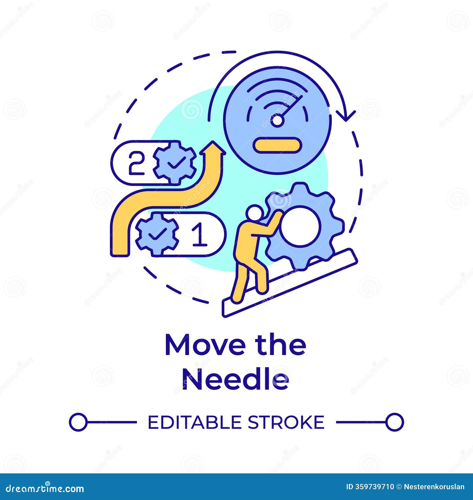 Move the Needle Multi Color Concept Icon Stock Vector - Illustration of ...