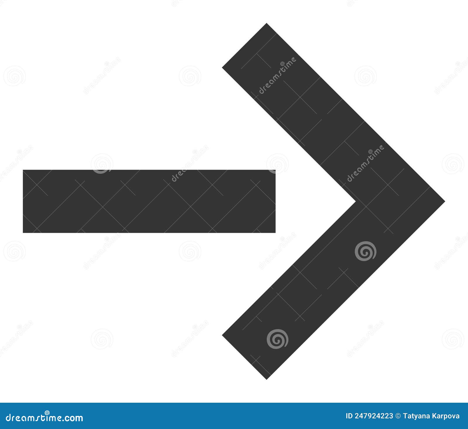 Move Right Vector Icon Flat Illustration Stock Vector - Illustration of ...
