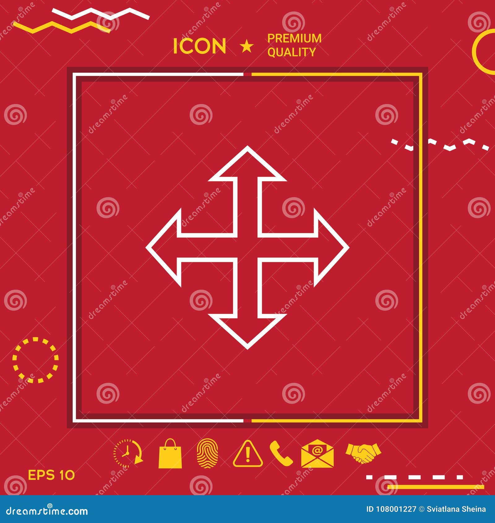 Move symbol icon stock vector. Illustration of leading - 108001227