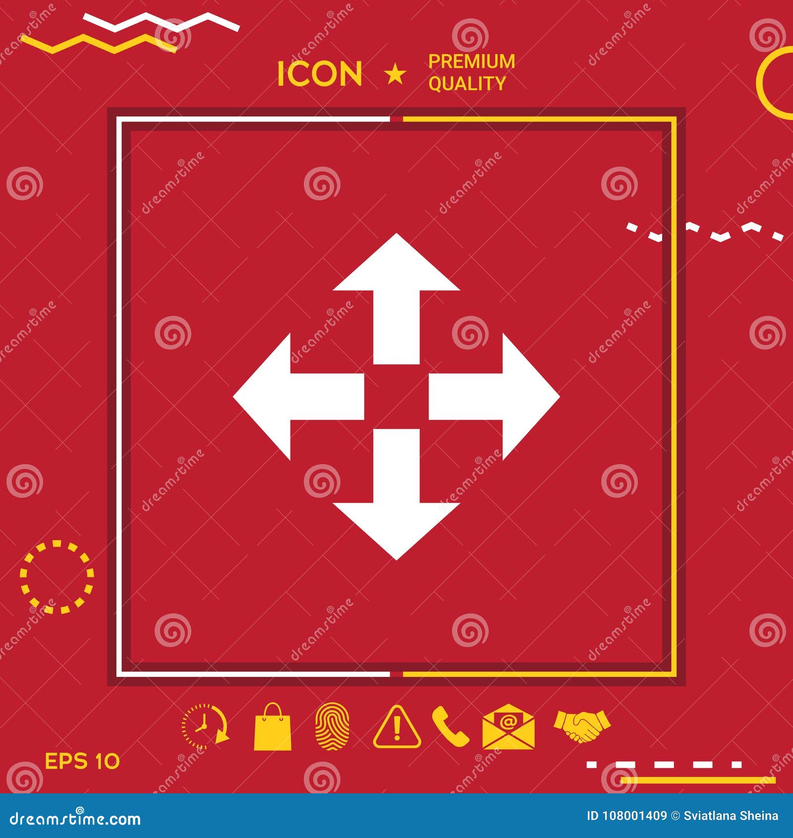 Move symbol icon stock vector. Illustration of simple - 108001409