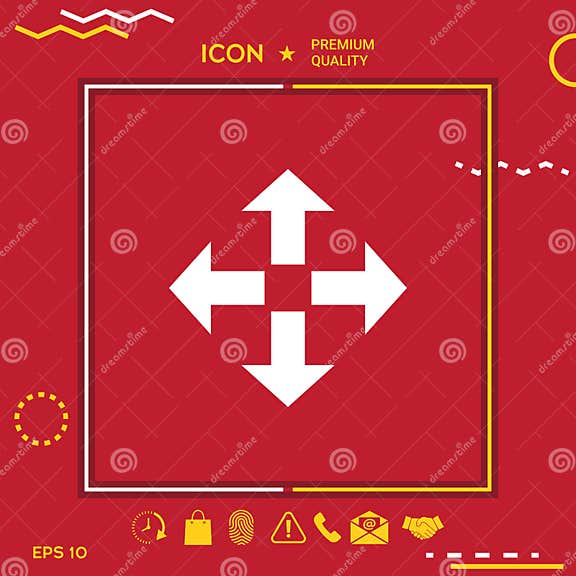 Move symbol icon stock vector. Illustration of simple - 108001409