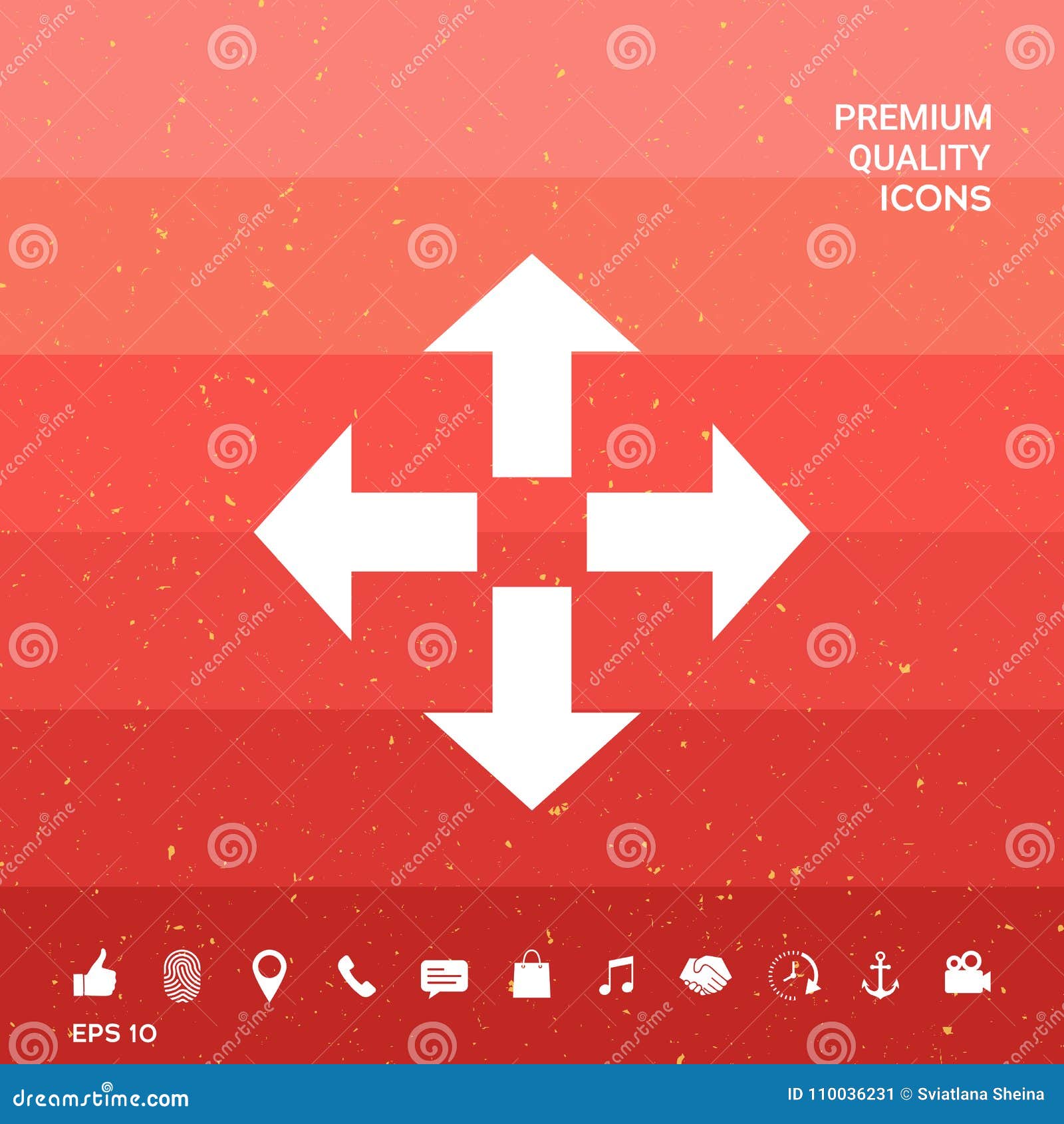 Move symbol icon stock vector. Illustration of simple - 110036231