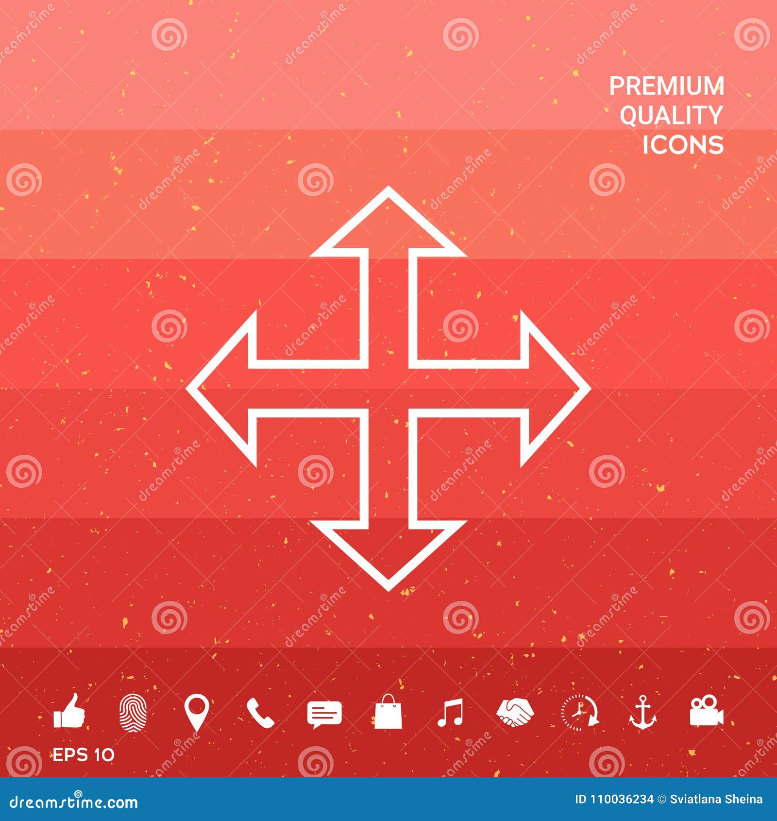 Move symbol icon stock vector. Illustration of link - 110036234