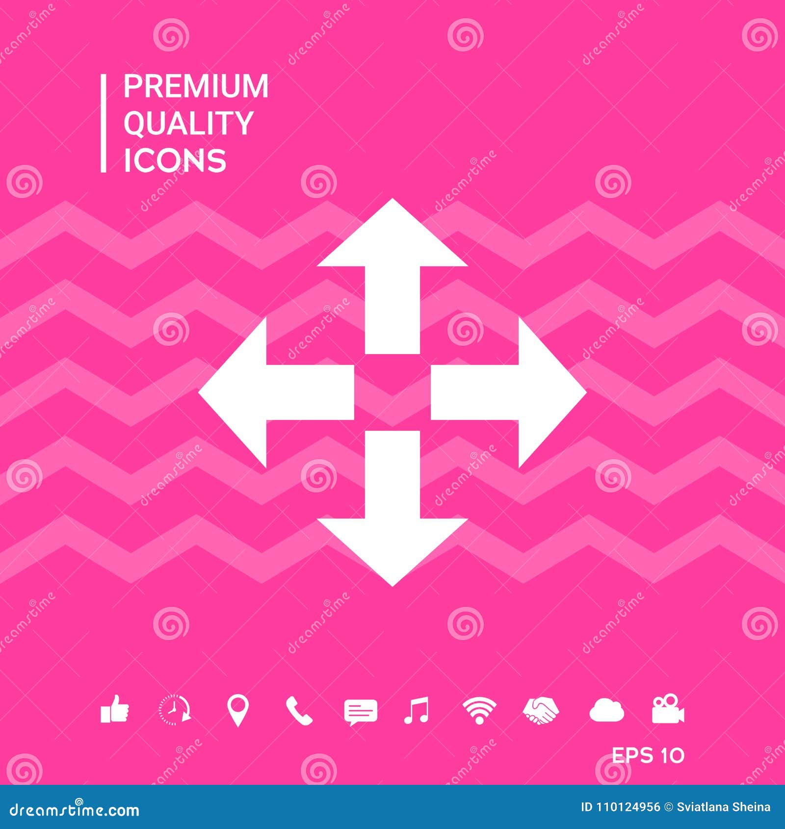 Move symbol icon stock vector. Illustration of screen - 110124956