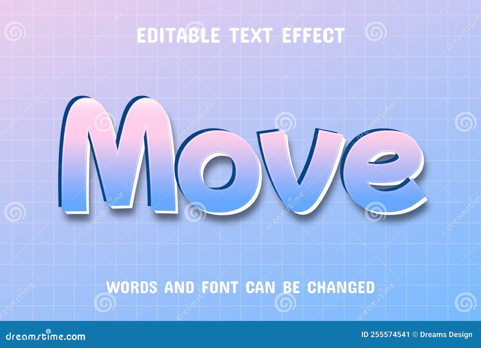 Move text - 3d text effect stock vector. Illustration of digital ...