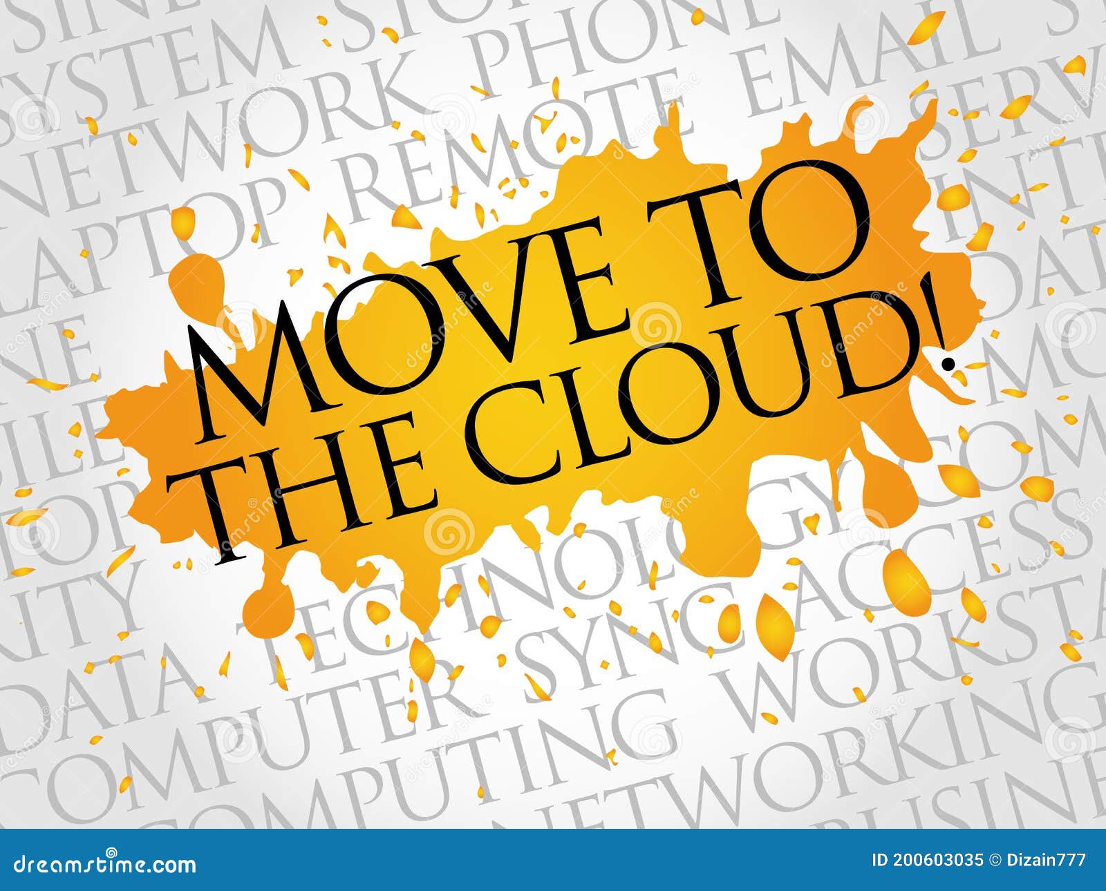 Move to the Cloud stock illustration. Illustration of applications ...