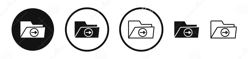 Move To Folder Icon Isolated on White Background Stock Illustration ...