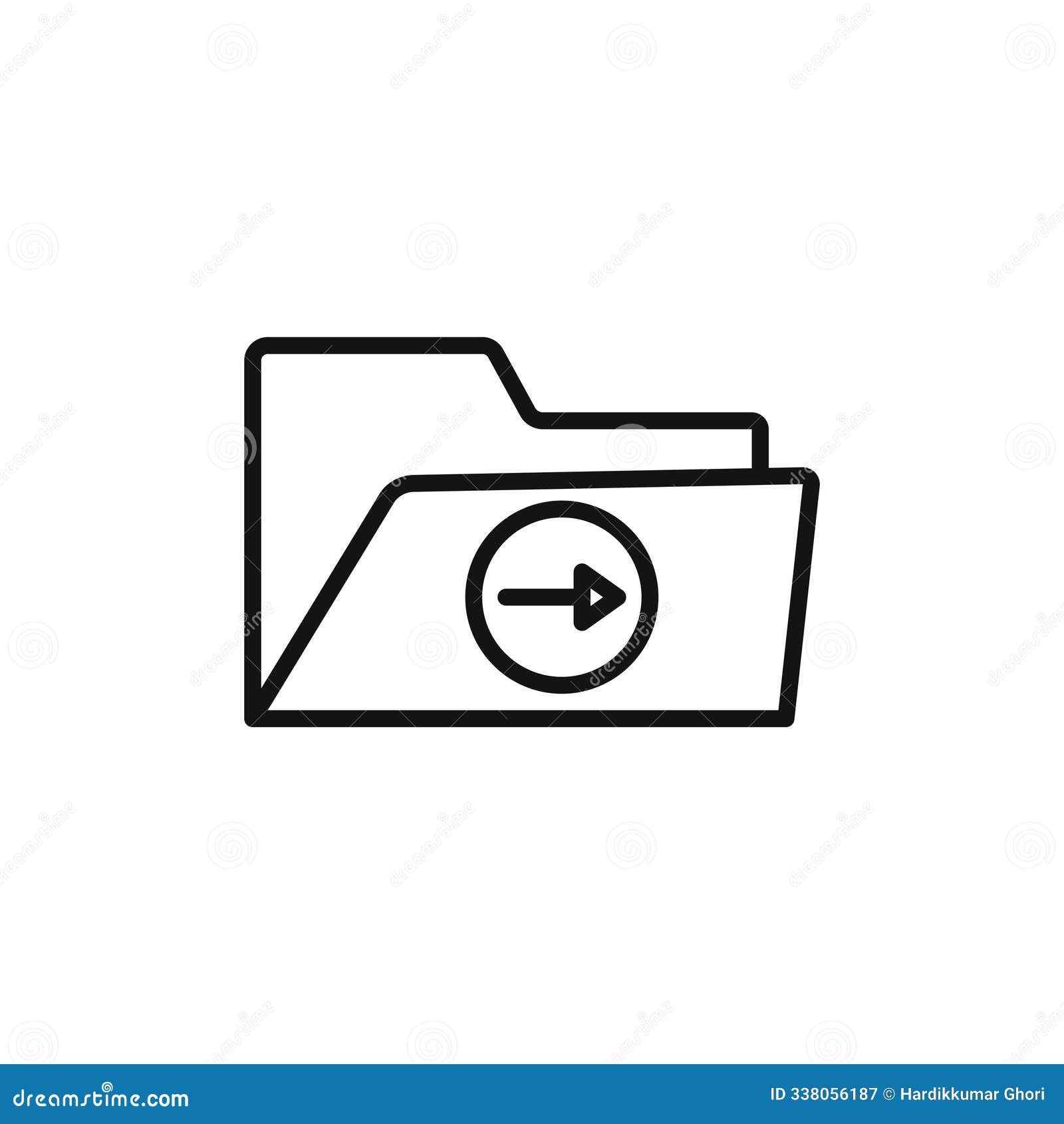 Move To Folder Icon Isolated on White Background Stock Illustration ...