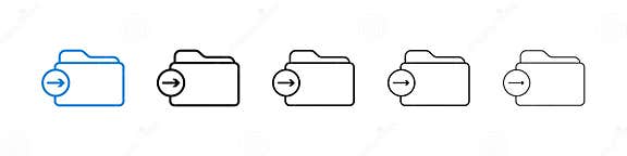 Move To Folder Icon Isolated on White Background Stock Vector ...