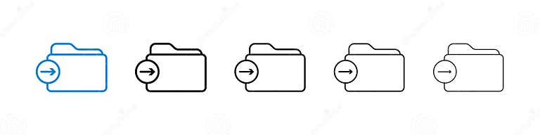 Move To Folder Icon Isolated on White Background Stock Vector ...