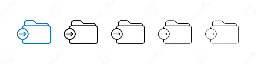 Move To Folder Icon Isolated on White Background Stock Vector ...