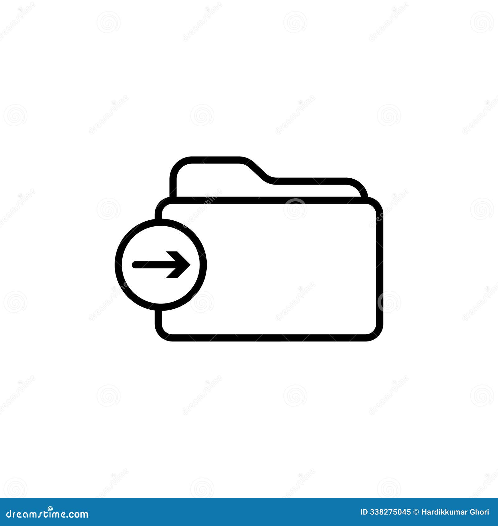 Move To Folder Icon Isolated on White Background Stock Vector ...