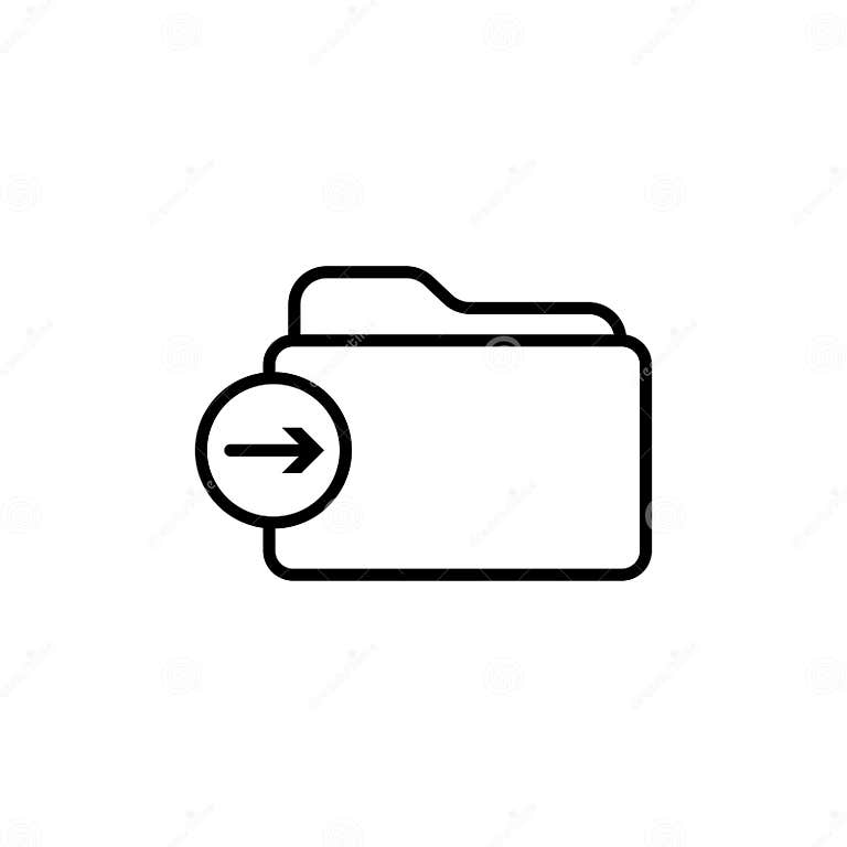 Move To Folder Icon Isolated on White Background Stock Vector ...