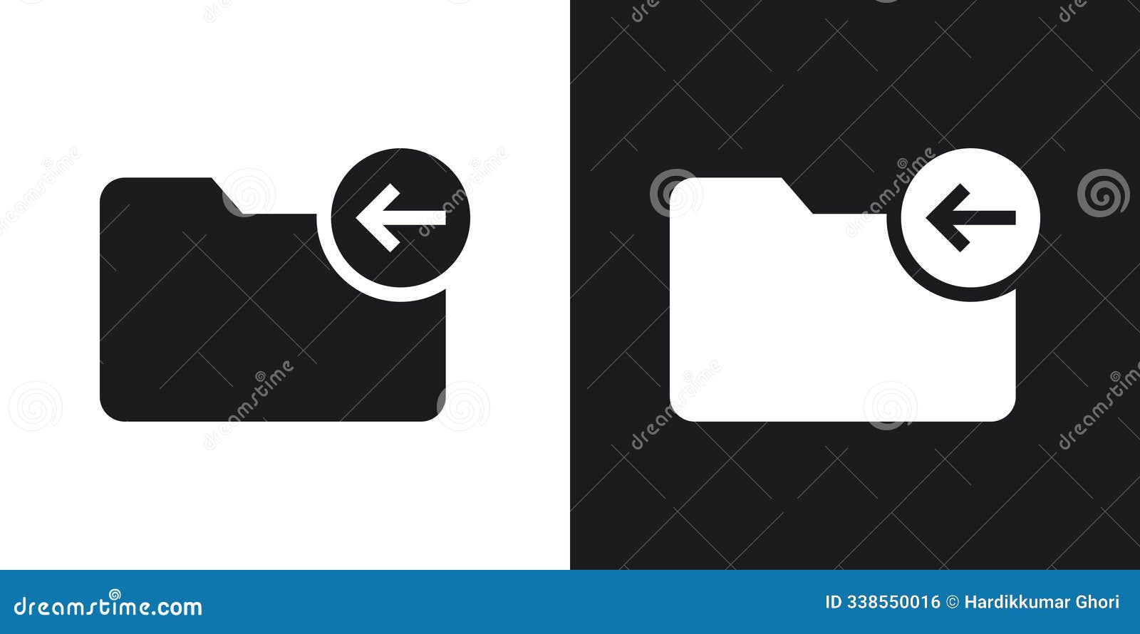 Move To Folder Icon Isolated on White Background Stock Vector ...