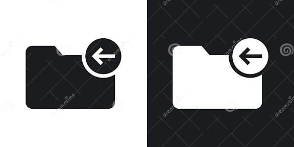 Move To Folder Icon Isolated on White Background Stock Vector ...