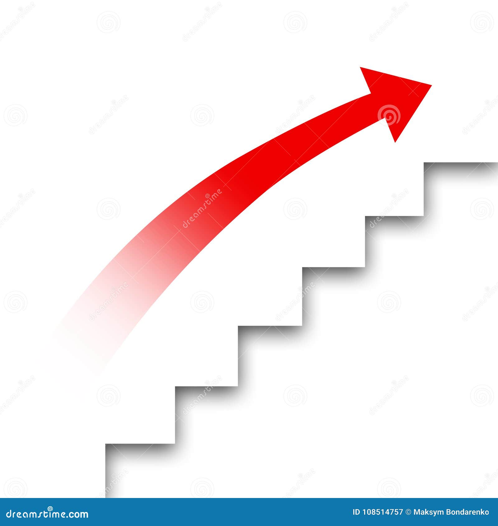 Move Up the Career Ladder. Red Arrow Stock Illustration - Illustration ...