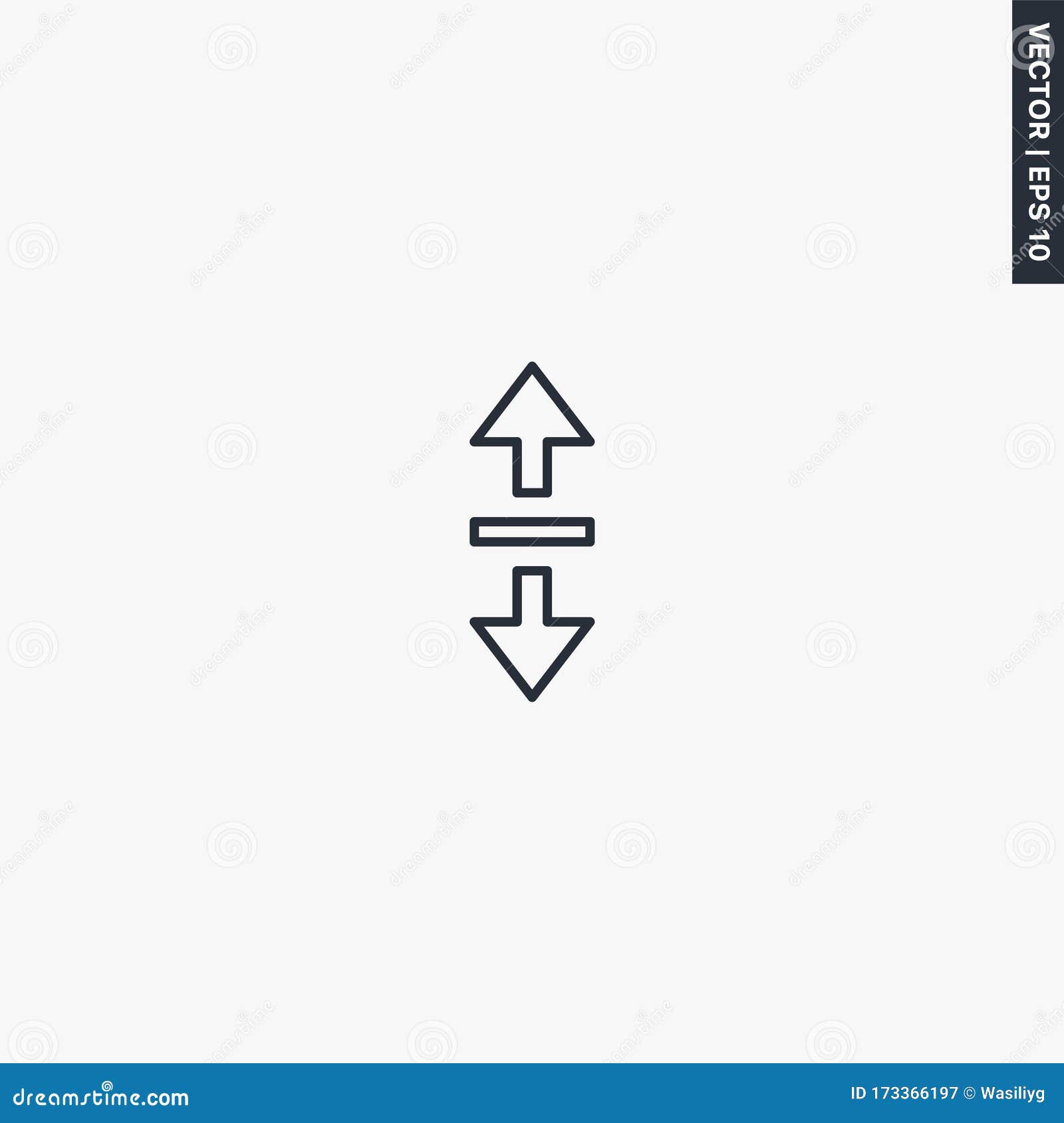 Move Up Down, Linear Style Sign for Mobile Concept and Web Design Stock ...