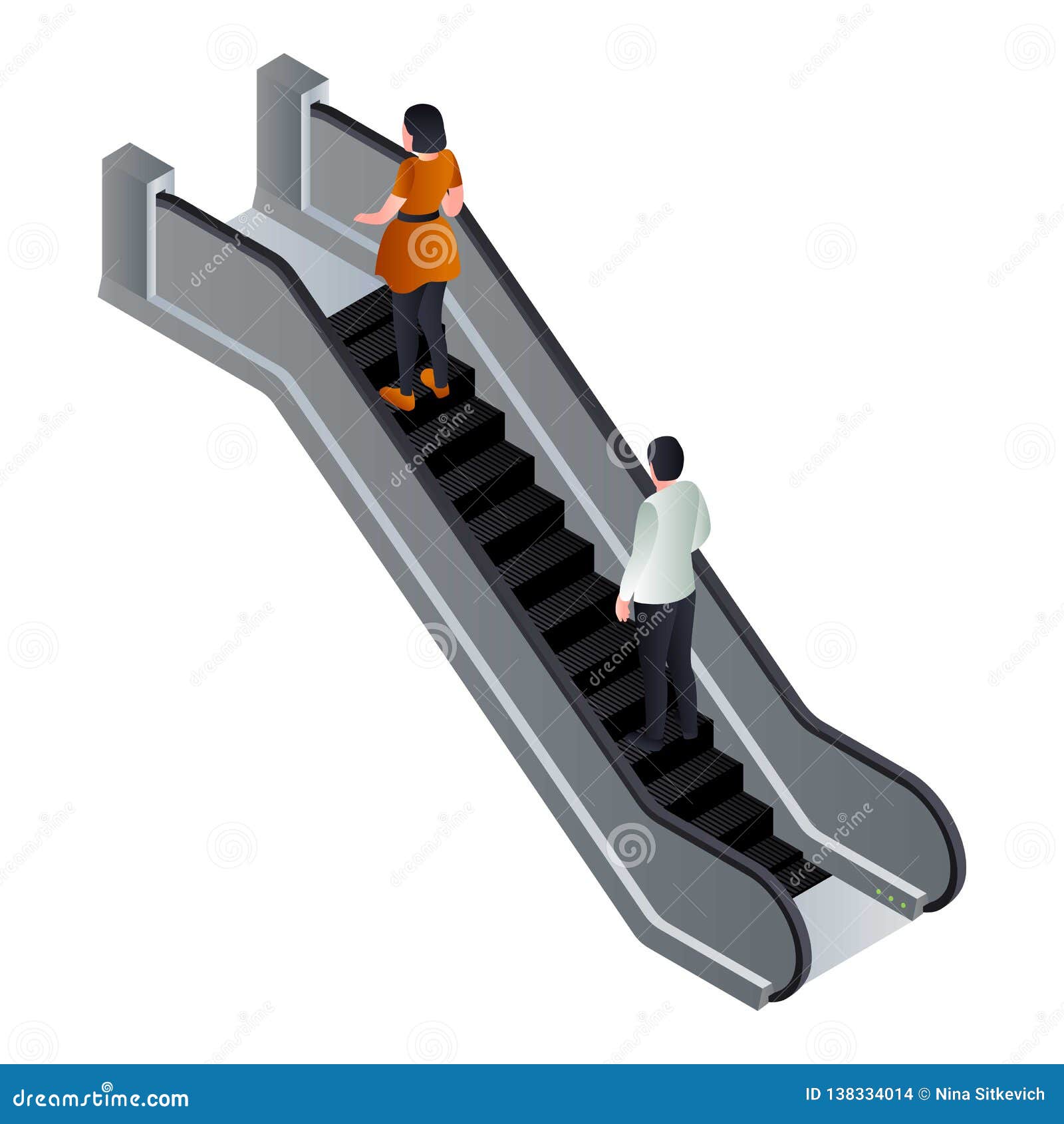 Escalator Icon. Simple Vector Illustration Of Escalator | CartoonDealer.com #168828694
