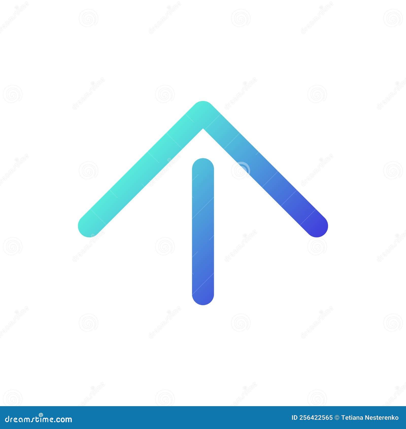 Move Upward Pixel Perfect Gradient Linear Ui Icon Stock Vector ...