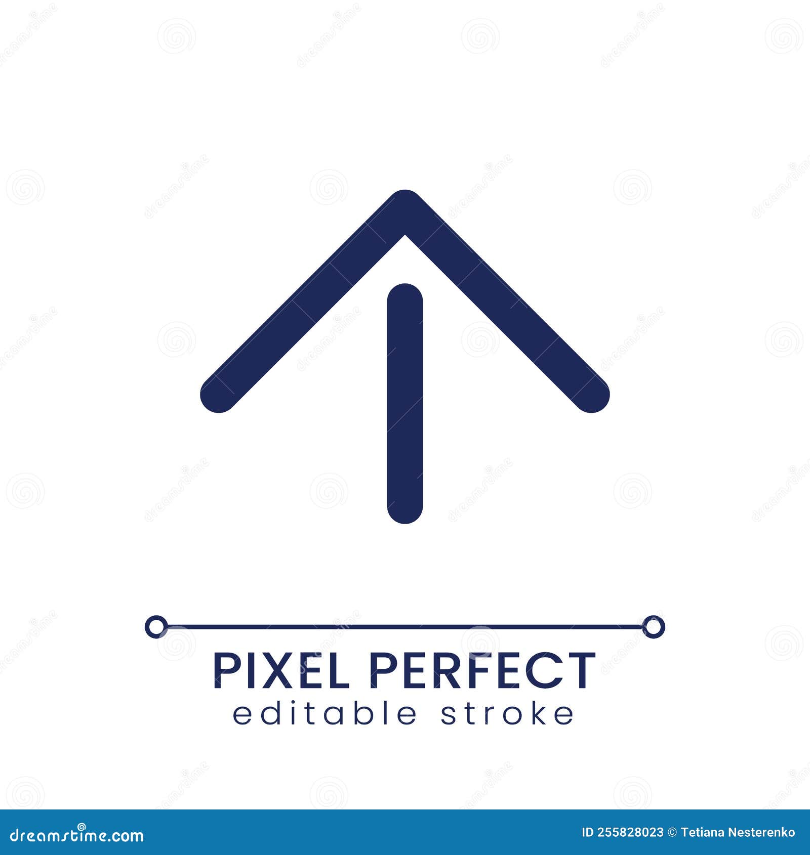 Move Upward Pixel Perfect Linear Ui Icon Stock Vector - Illustration of ...