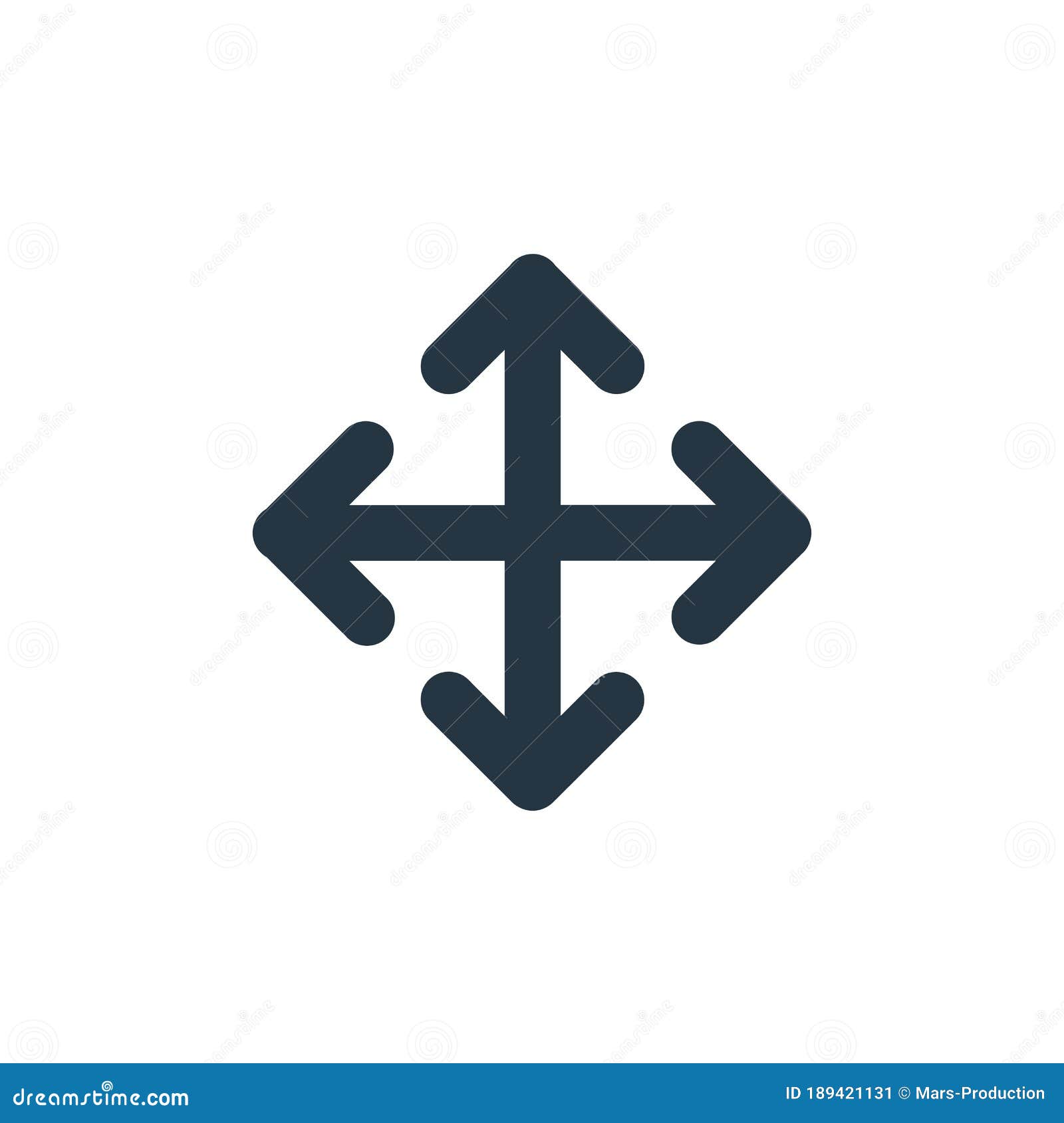 Move Vector Icon Isolated on White Background. Outline, Thin Line Move ...