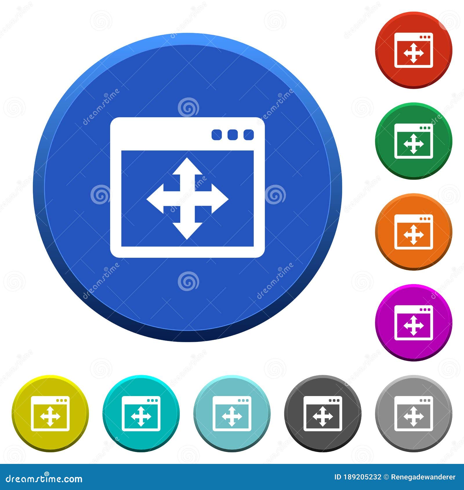 Move Window Beveled Buttons Stock Vector - Illustration of move, ledge ...