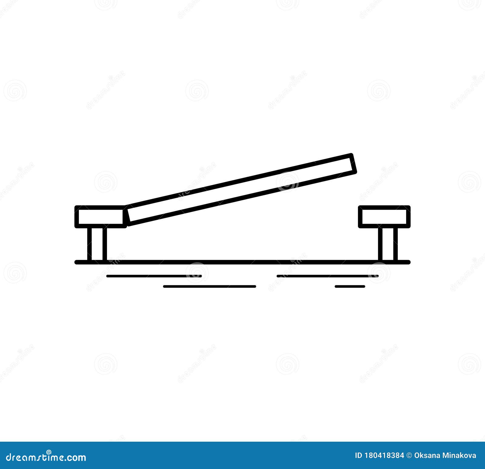 Moveable Bridge Line Icon Isolated on White Background. Urban ...