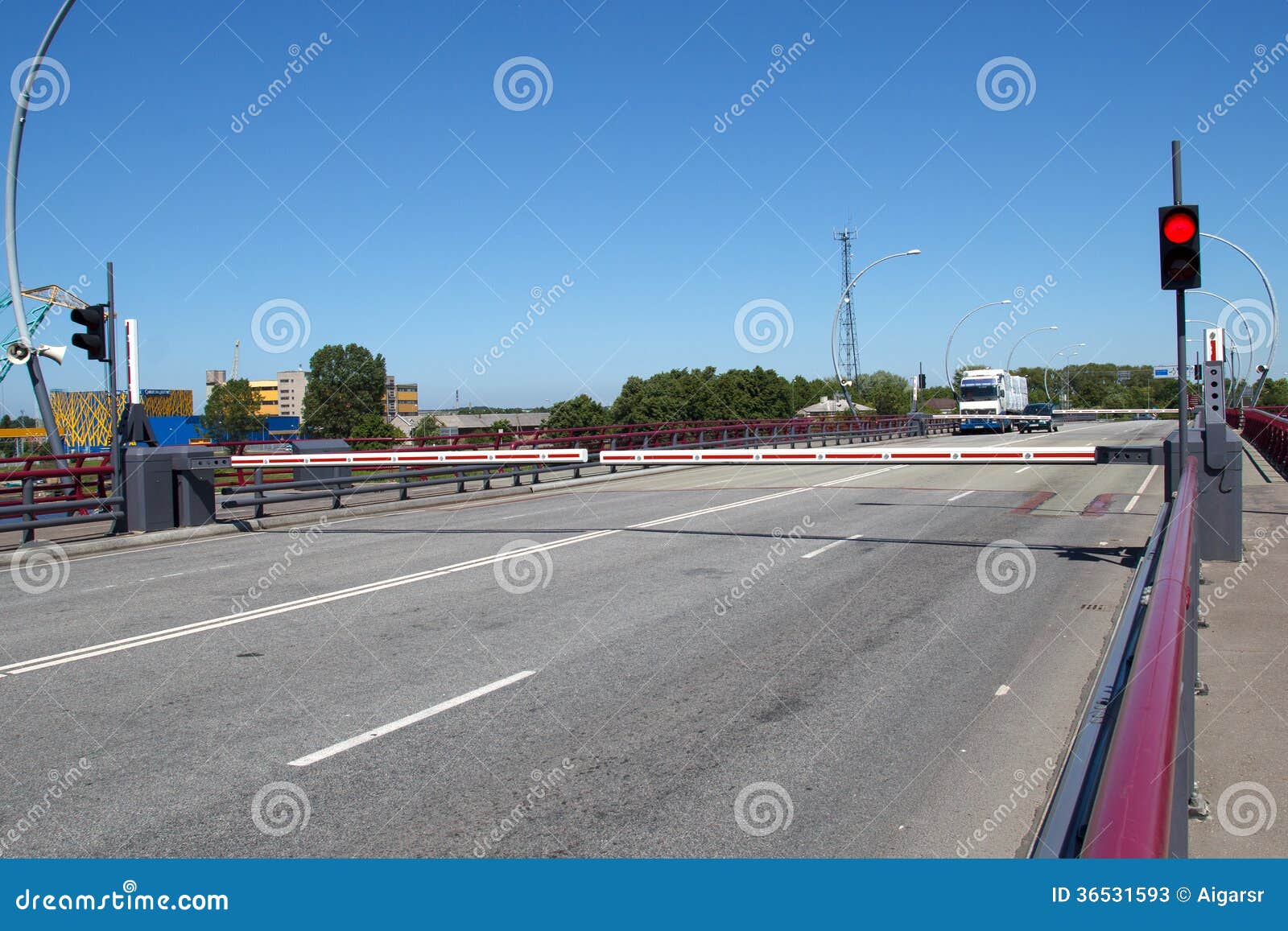 Moveable bridge stock image. Image of water, moving, signal - 36531593