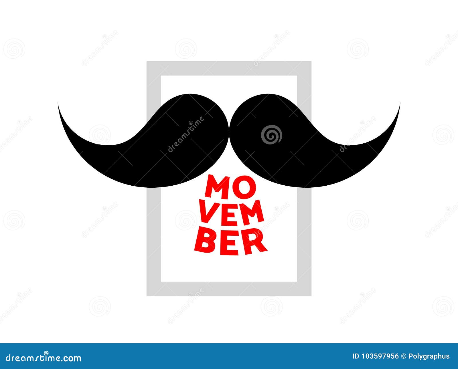 Movember Ícone Do Bigode Do Vetor Ilustração do Vetor - Ilustração de ...