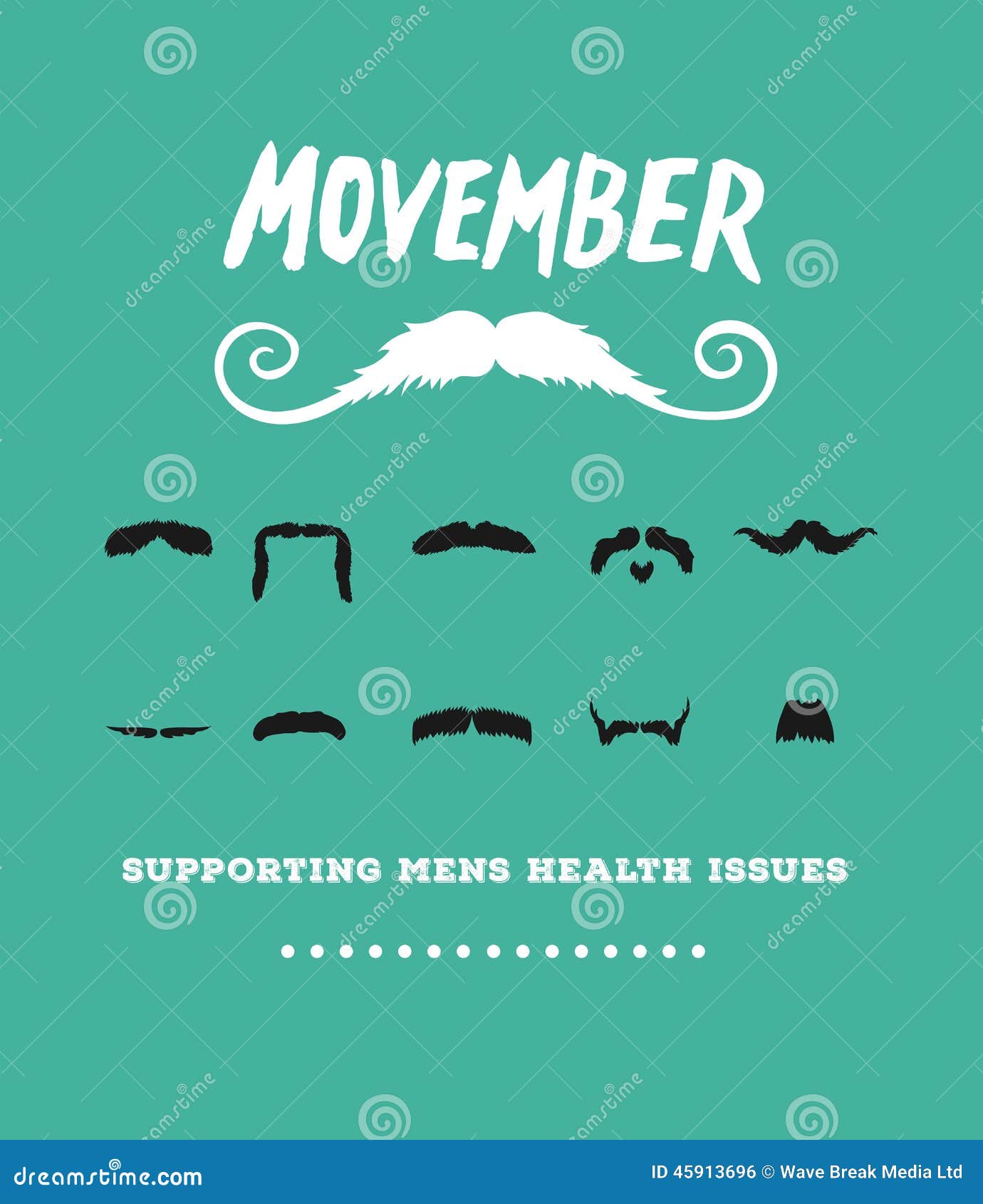 Movember Advertisement Vector with Text and Graphic Stock Vector ...
