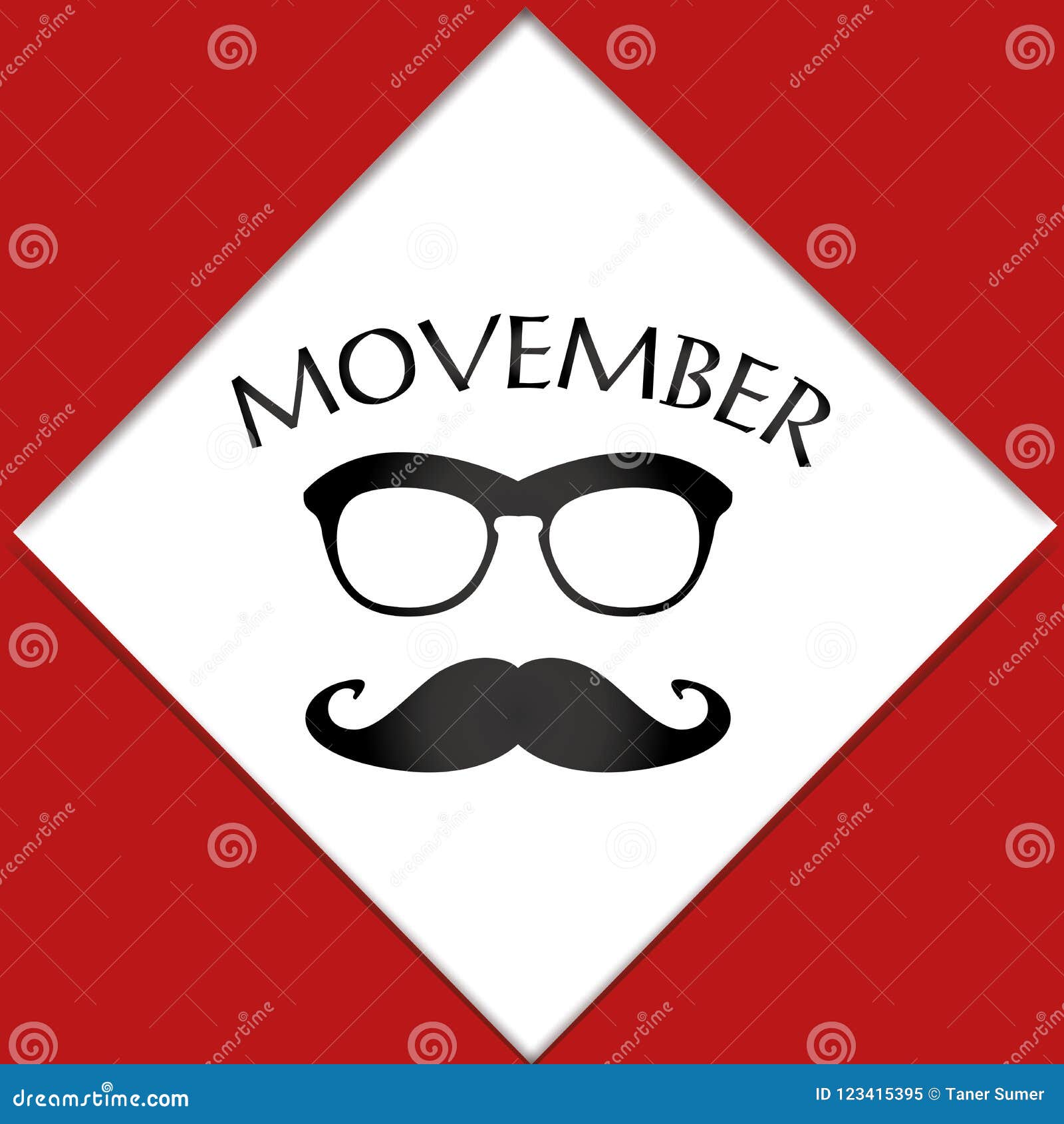 Movember Advertisement Vector with Text and Graphic, Vector Stock ...