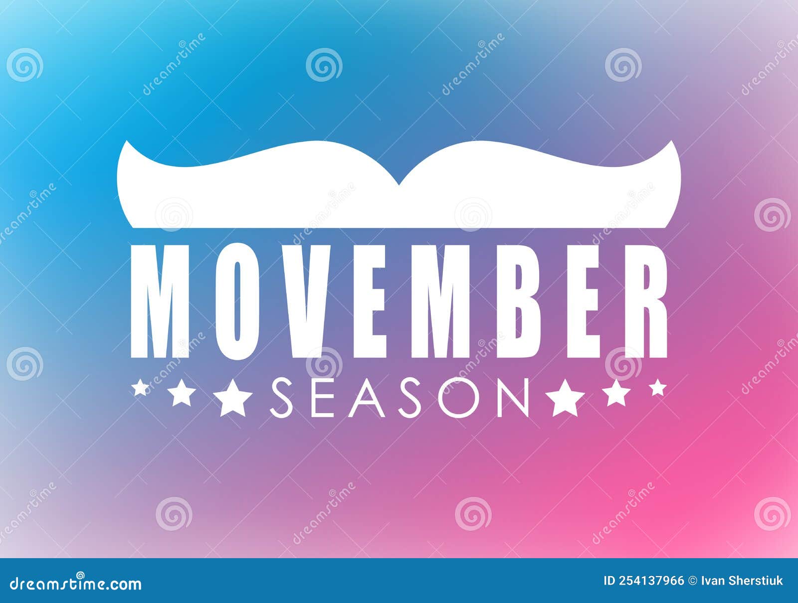 Movember Season Bright Banner. Vector Illustration. Stock Vector - Illustration of style, shape ...