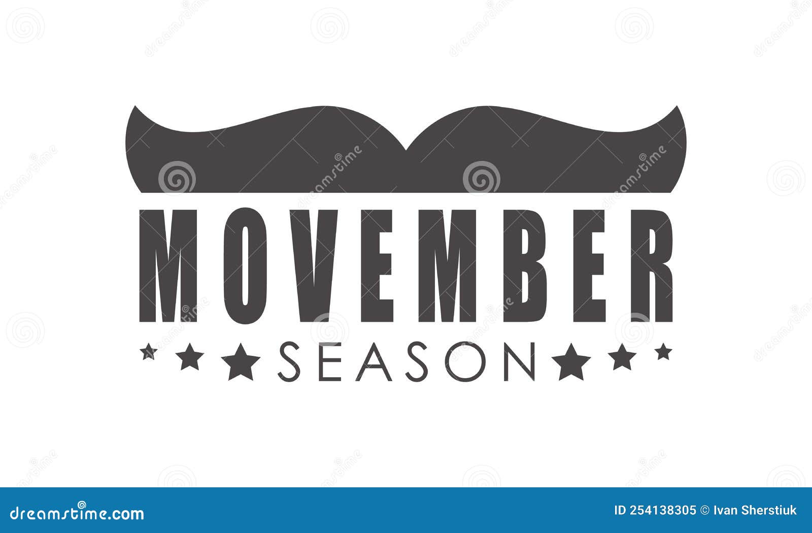 Movember Season Logo. Vector Illustration. Stock Vector - Illustration ...