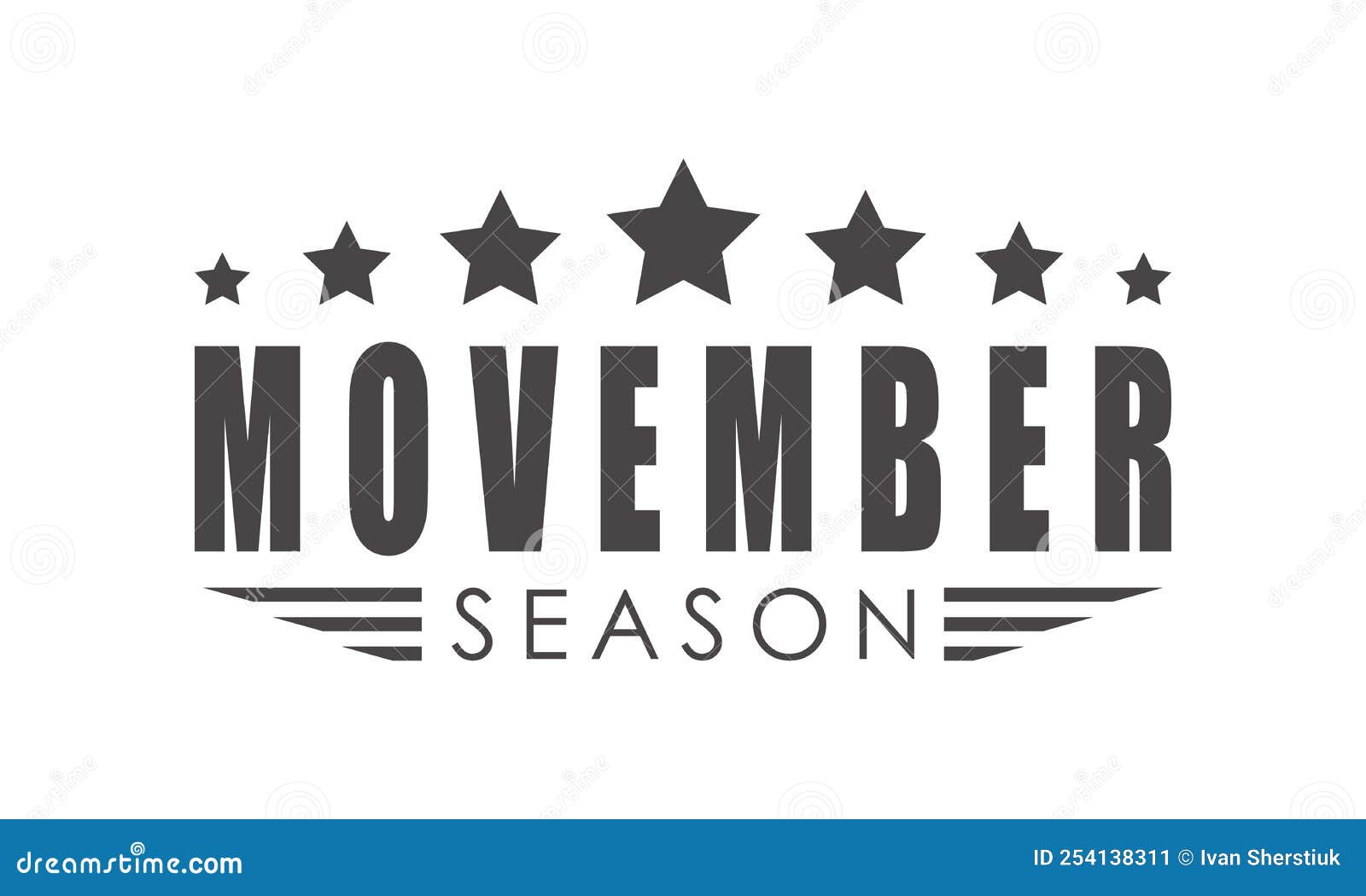 Movember Season Logo. Vector Illustration. Stock Vector - Illustration ...