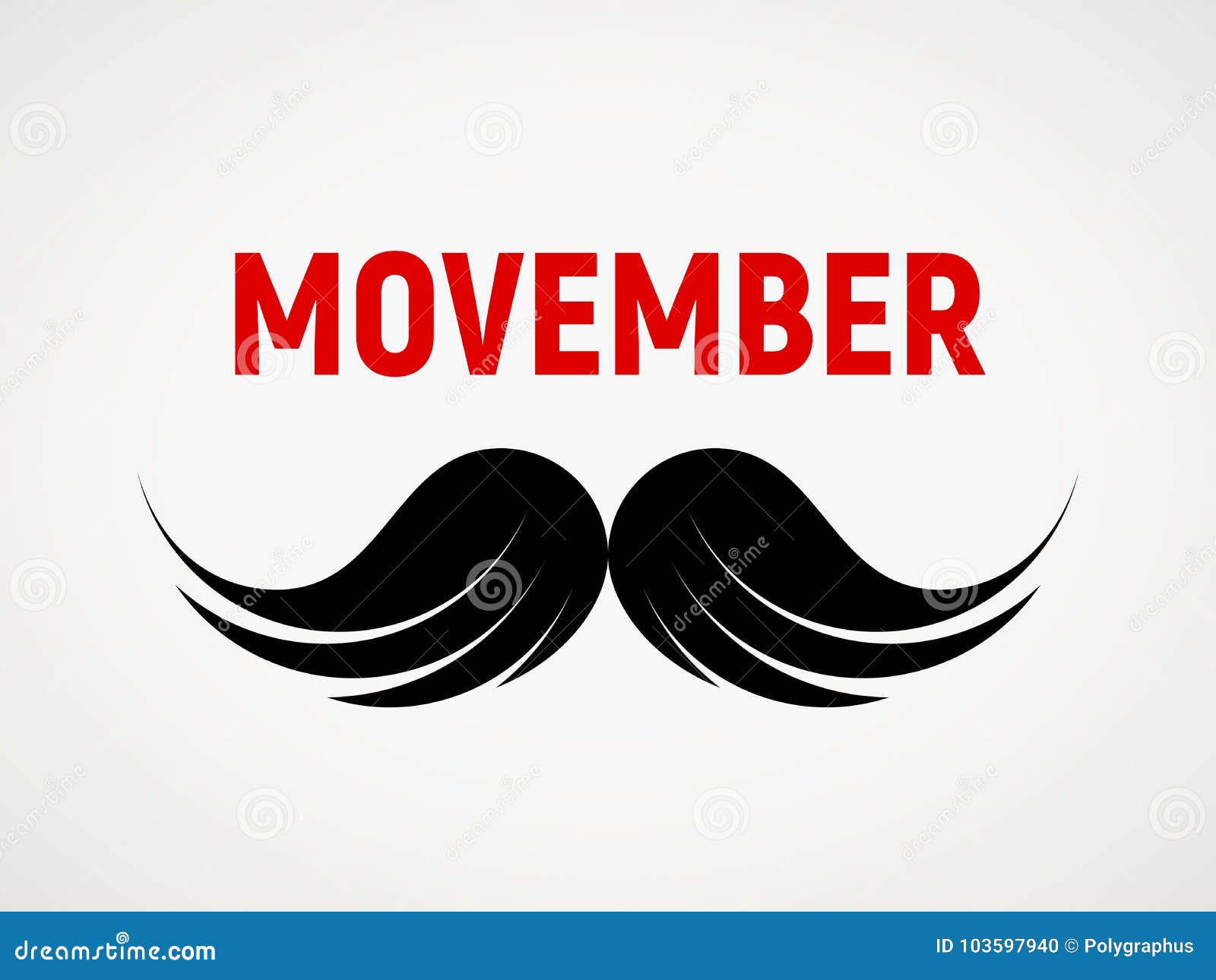 Movember. Vector Mustache Icon Stock Vector - Illustration of medical ...