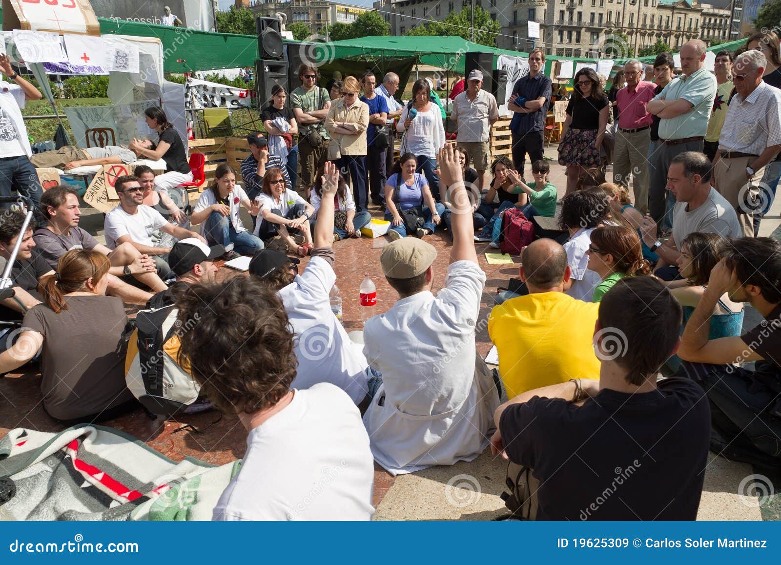 Movement of Angry 15-M Spanishrevolution Editorial Stock Image - Image ...