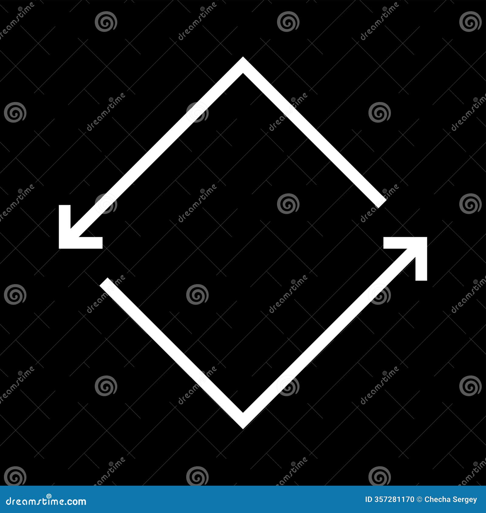 Movement of Arrows in the Shape of a Square or Diamond. Stock Vector ...