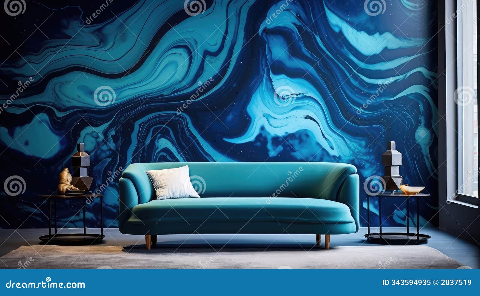 Movement Blue Black Wallpaper Stock Illustration - Illustration of ...