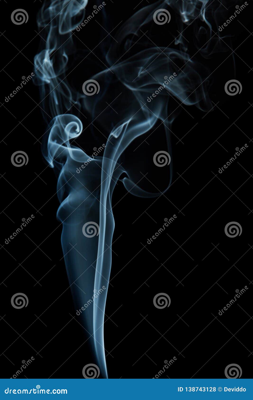 Blue Smoke on Black Background Stock Photo - Image of burn, cigarette ...