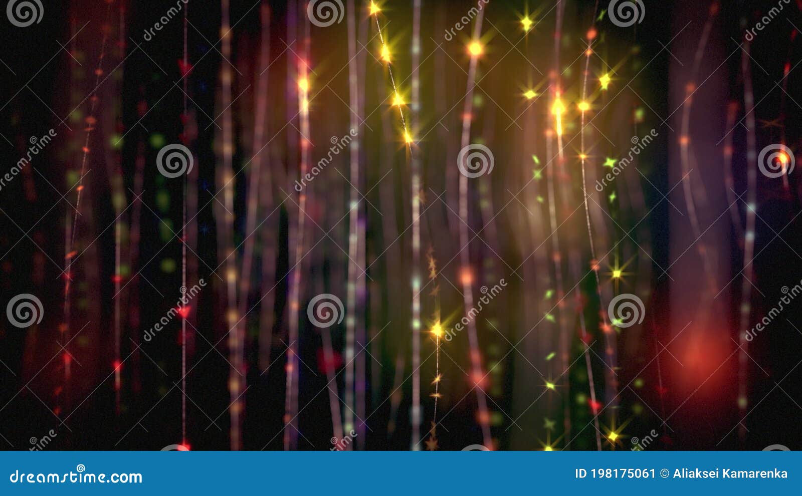 Movement through the Bright Sparkling Garlands Loop Stock Video - Video ...