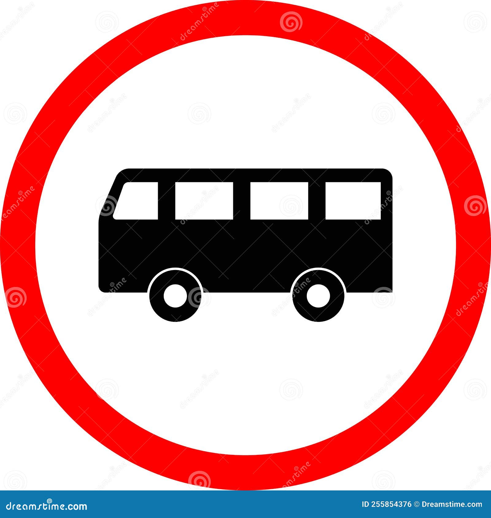 The Movement of Buses is Prohibited. Road Signs. Stock Vector ...