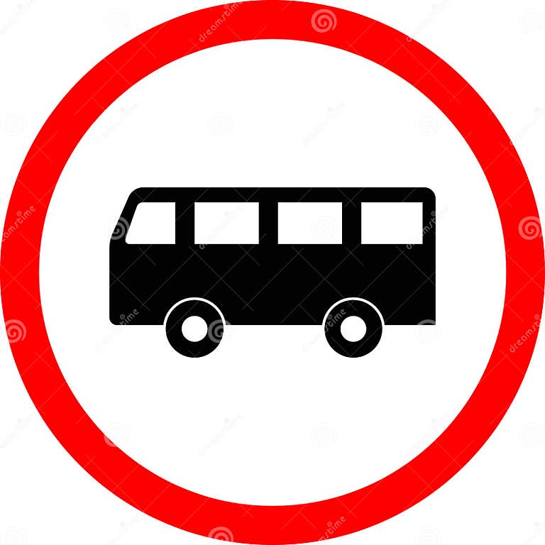 The Movement of Buses is Prohibited. Road Signs. Stock Vector ...