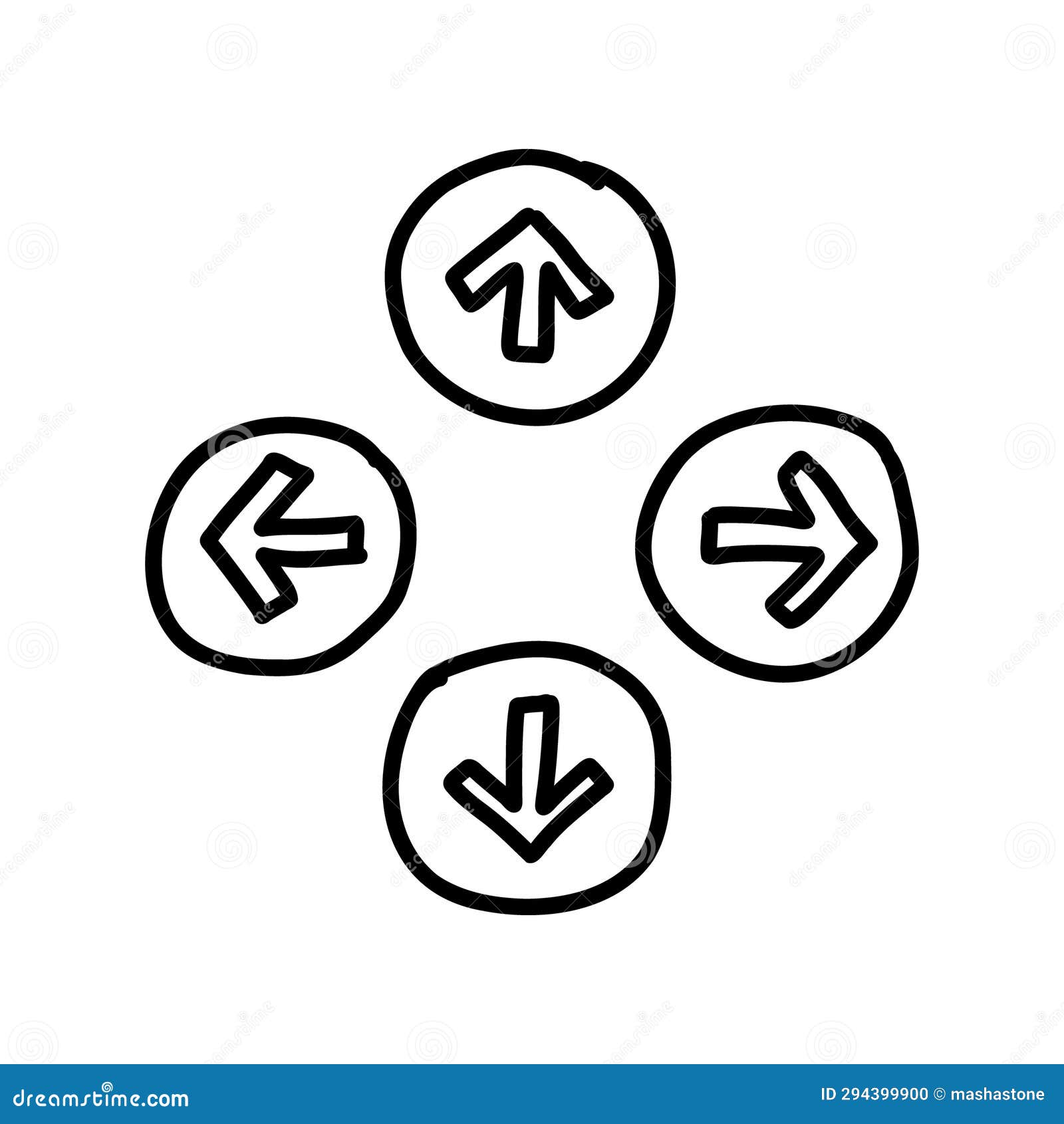 Hand Drawn Arrow Icons Set. Vector Black Line Design Elements Isolated ...