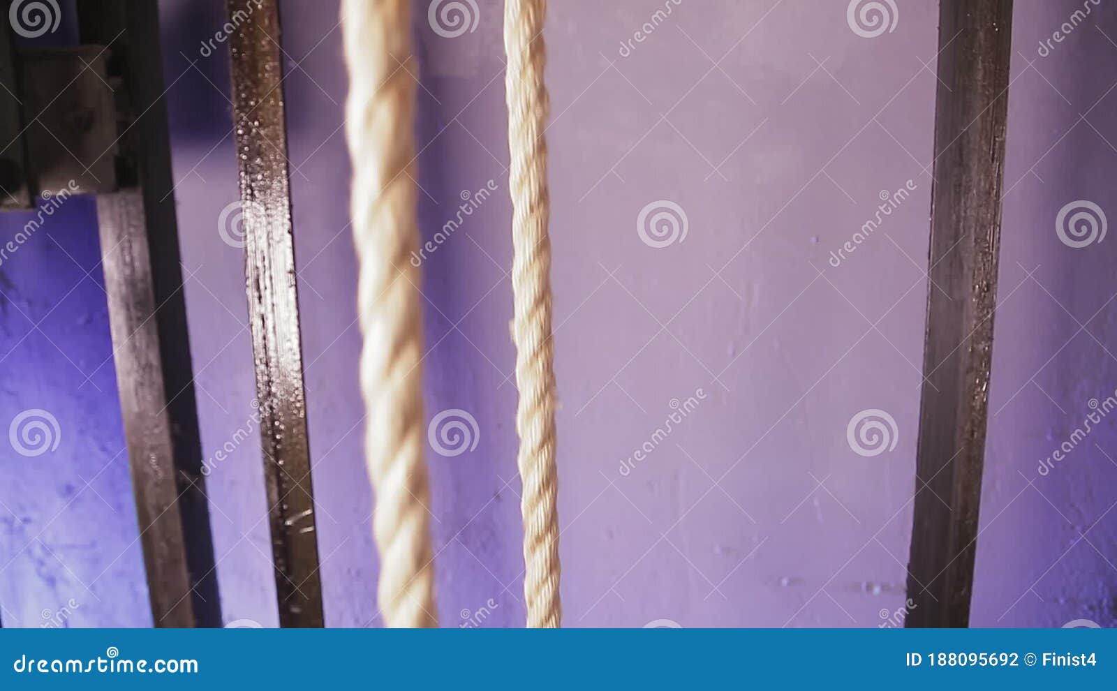 The Movement of the Cable Rope Lifting Mechanism. Stock Footage - Video ...