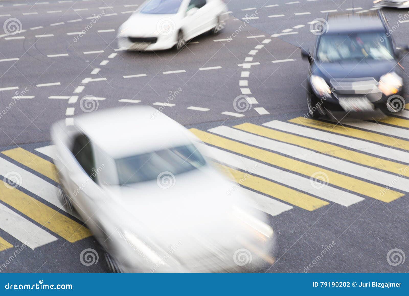 Movement of Car at Intersection in City Stock Photo - Image of multiple ...
