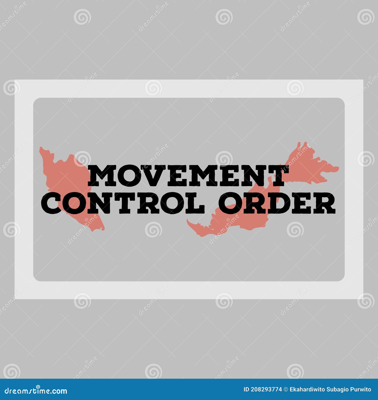 Movement Control Order Illustration on Grey Background with Malaysia ...